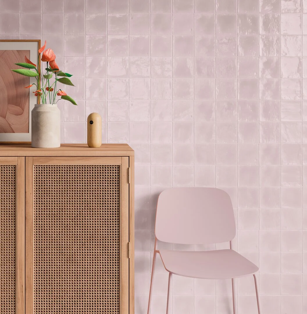 Azulejos rosa, originalidad instantánea - Tiles in Mind | Tiles in mind